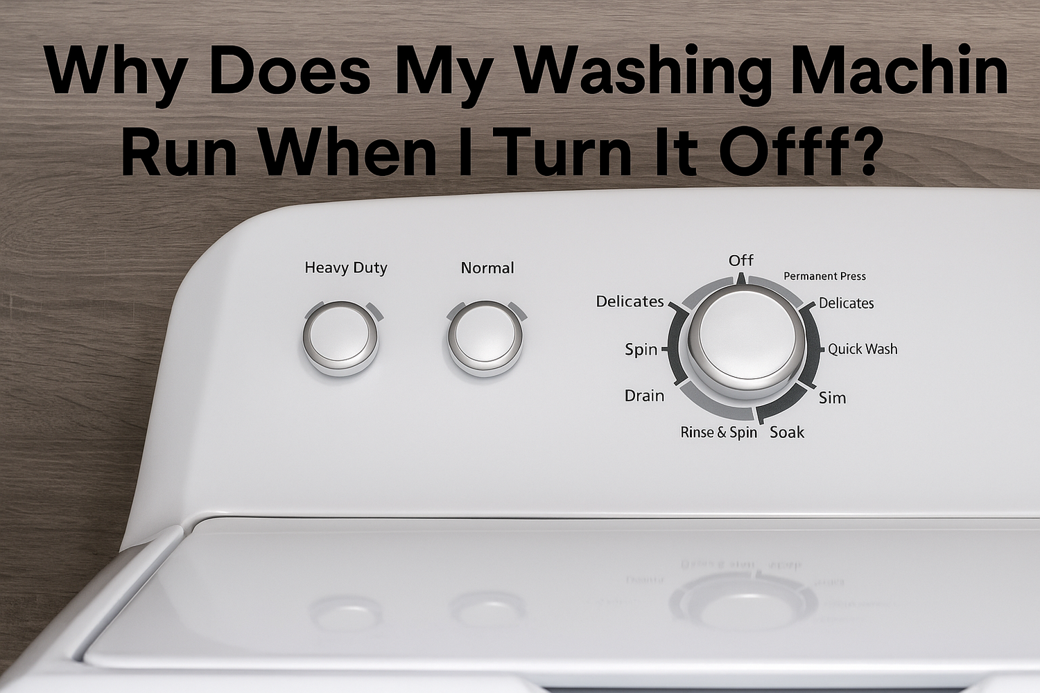Why Does My Washing Machine Run When I Turn It Off? Common Culprits an ...